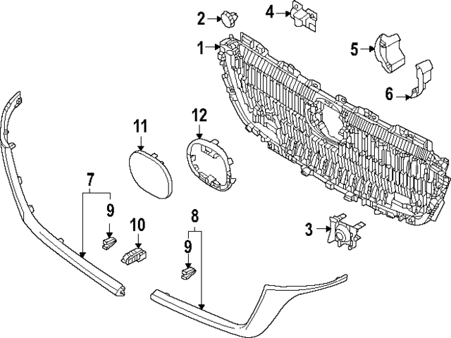 2024 Mazda CX-90 Grille KAAA-50-711 | GetOEMParts.com