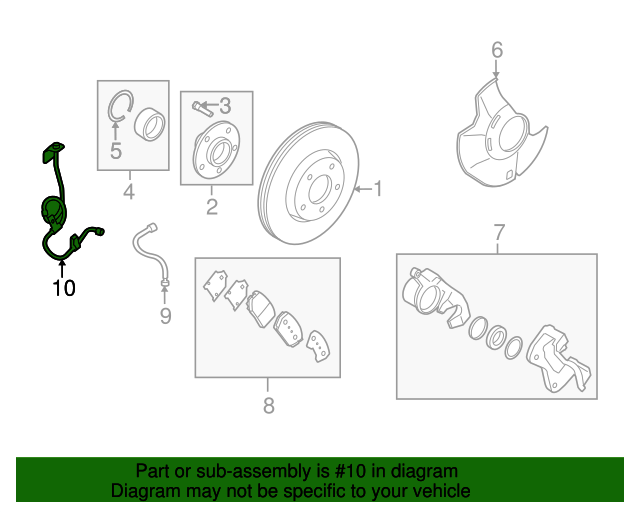 2005-2011 Hyundai ABS Wheel Speed Sensor 59810-3K000 | AutoNationParts.com