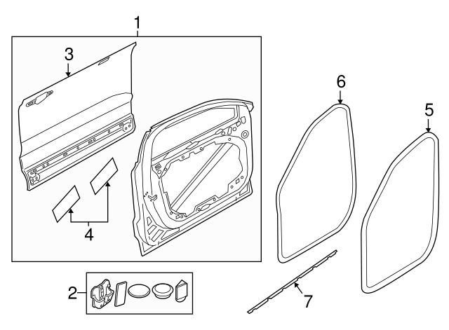 2018-2022 Volvo XC60 Door Shell Seal Kit 31209998 | TascaParts.com