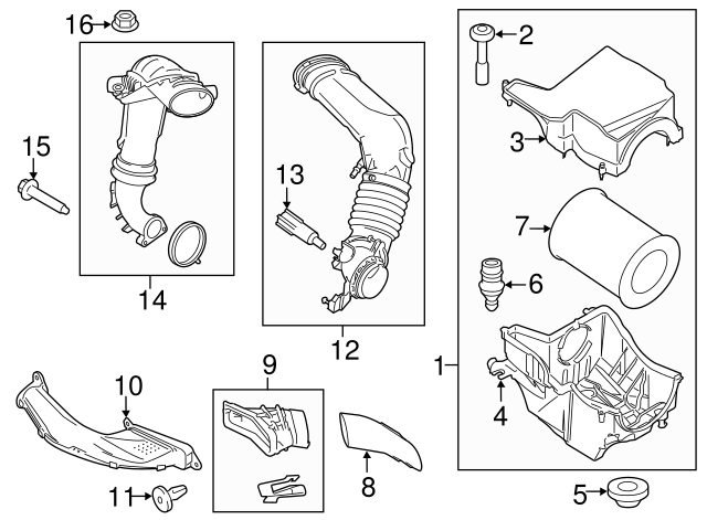 CV6Z-9C623-B - Intake Duct 2014-2016 Ford Transit Connect | AutoNation ...