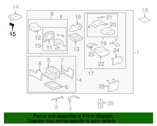 2005-2022 Toyota Console Cup Holder 55604-04010 | OEM Parts Online