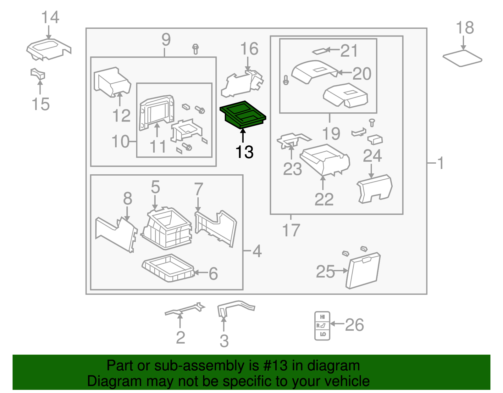 Genuine Toyota Insert Panel part# 58890-0C020-C0 for 2008-2022 Toyota ...