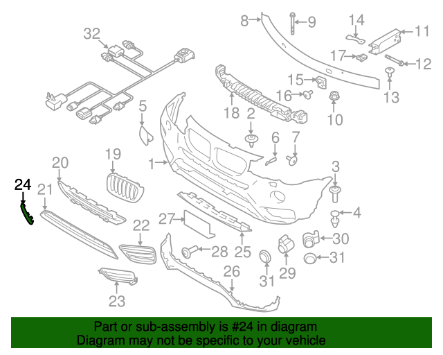 51117413922 - 2015-2017 BMW X3 Molding (51-11-7-413-922) | BMW of South ...