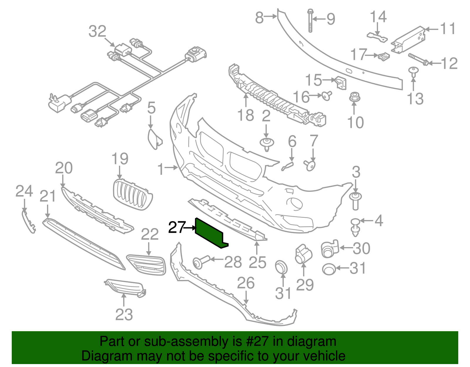 Genuine BMW 51-11-7-338-528 | License Bracket | FREE Shipping on Most ...