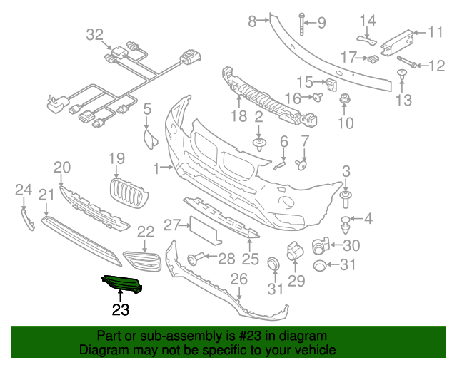 51-11-7-347-945 - Bezel - 2015-2017 BMW X3 | Wholesale BMW