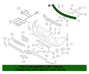 51-11-7-371-989 - Cross member Bumper, front 2011-2018 BMW | AutoNation ...