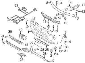51117371989 - 2011-2018 BMW Cross Member Bumper Front 511142 (51-11-7 ...