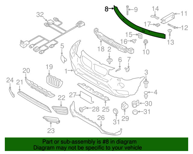 Genuine BMW 51-11-7-371-989 | Impact Bar | FREE Shipping on Most Orders ...