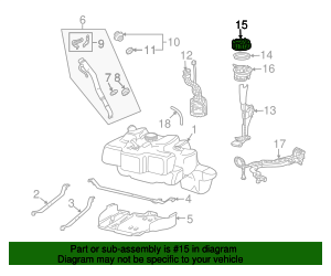 2005-2013 Porsche Fuel Gauge Lock Nut 997-201-623-00 | Sunset Porsche Parts