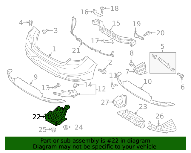 2019-2020 Hyundai Elantra Under Cover 86690-F2AA0 | OEM Parts Online