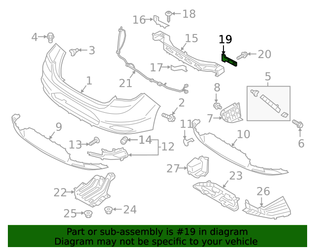 2017-2020 Hyundai Elantra Impact Bar Stay 86642-F3100 | OEM Parts Online