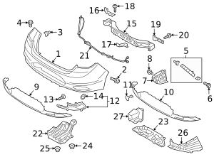 2019-2020 Hyundai Elantra Impact Bar Lower Bracket 86635-F2AA0 ...