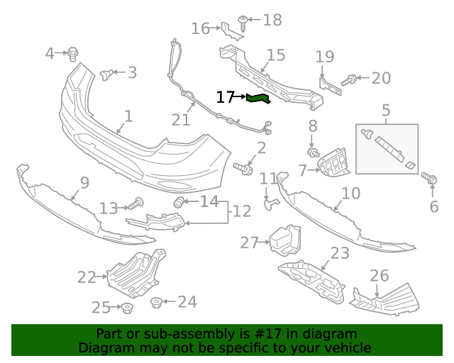 2019-2020 Hyundai Elantra Impact Bar Lower Bracket 86635-F2AA0 ...