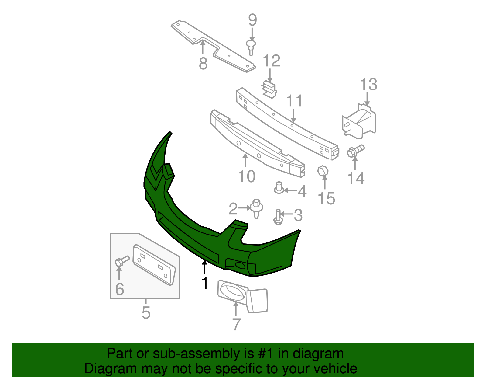 2007-2008 Nissan Maxima Bumper Cover 62022-ZK30B | Nissan Parts Central