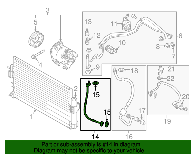 F1FZ-19835-F 2015-2018 Ford Focus Liquid Line | Fairway Ford Parts