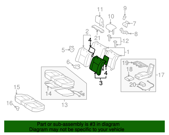 2013-2017 Lexus Seat Back Cushion Cover 71078-50E30-C7 ...