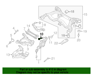 2005-2011 Audi Upper Control Arm Adjust Bolt WHT-000-153 | Audi USA Parts