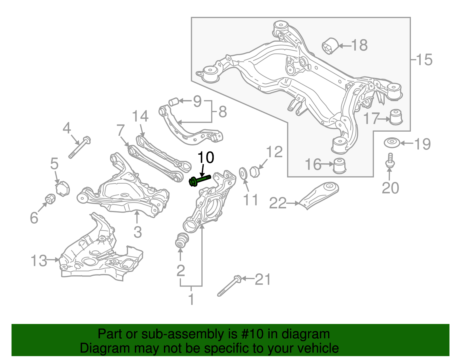 2005-2011 Audi Upper Control Arm Adjust Bolt WHT-000-153 | AudiUSAParts.com