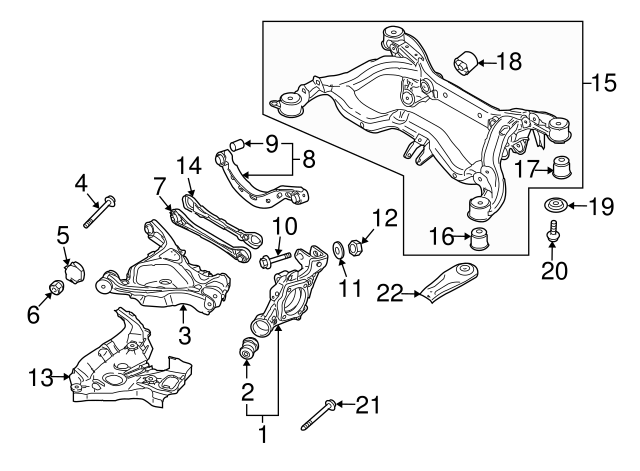2005-2011 Audi Lower Control Arm 4F0-505-312-M | Genuine Audi Parts