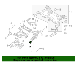 2002-2011 Audi Bushing 8E0-505-203-D | Audi USA Parts