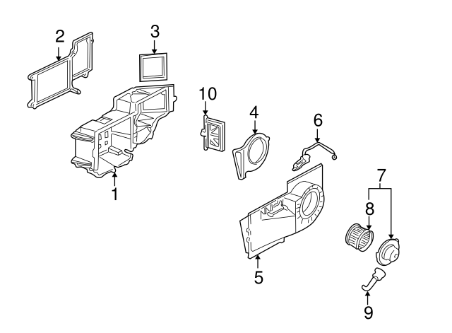1996-2024 GM HVAC Heater and Air Conditioning Evaporator Case 52486375 ...