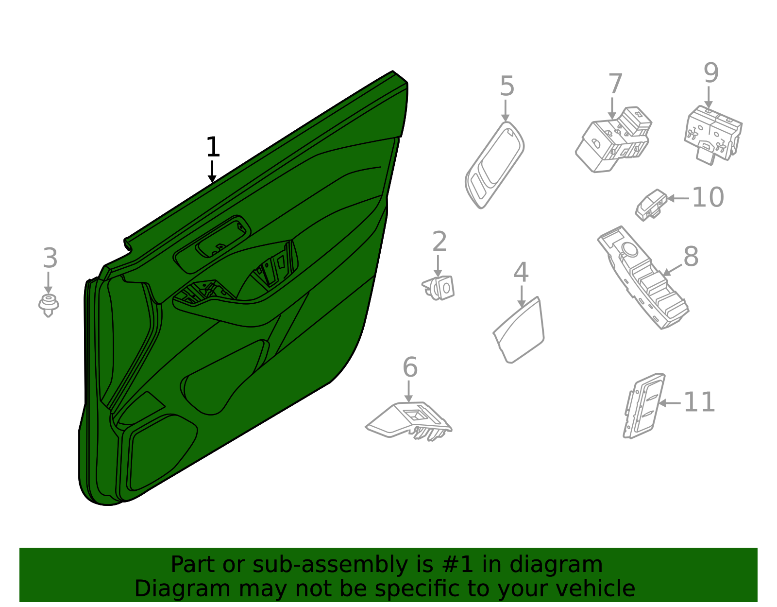 2021-2022 Nissan Rogue Door Trim Panel 809A0-6RR1A | OEM Parts Online
