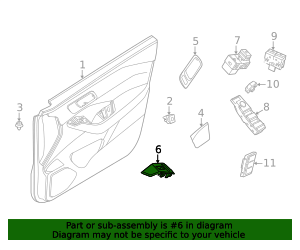 2021-2025 Nissan Rogue | Switch Bezel | 80960-6RA4A | Tom Wood Nissan Parts