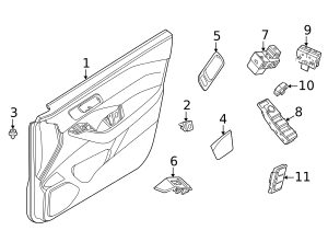 2021 Nissan Rogue Handle Bezel 80682-6RA0A | OEM Parts Online