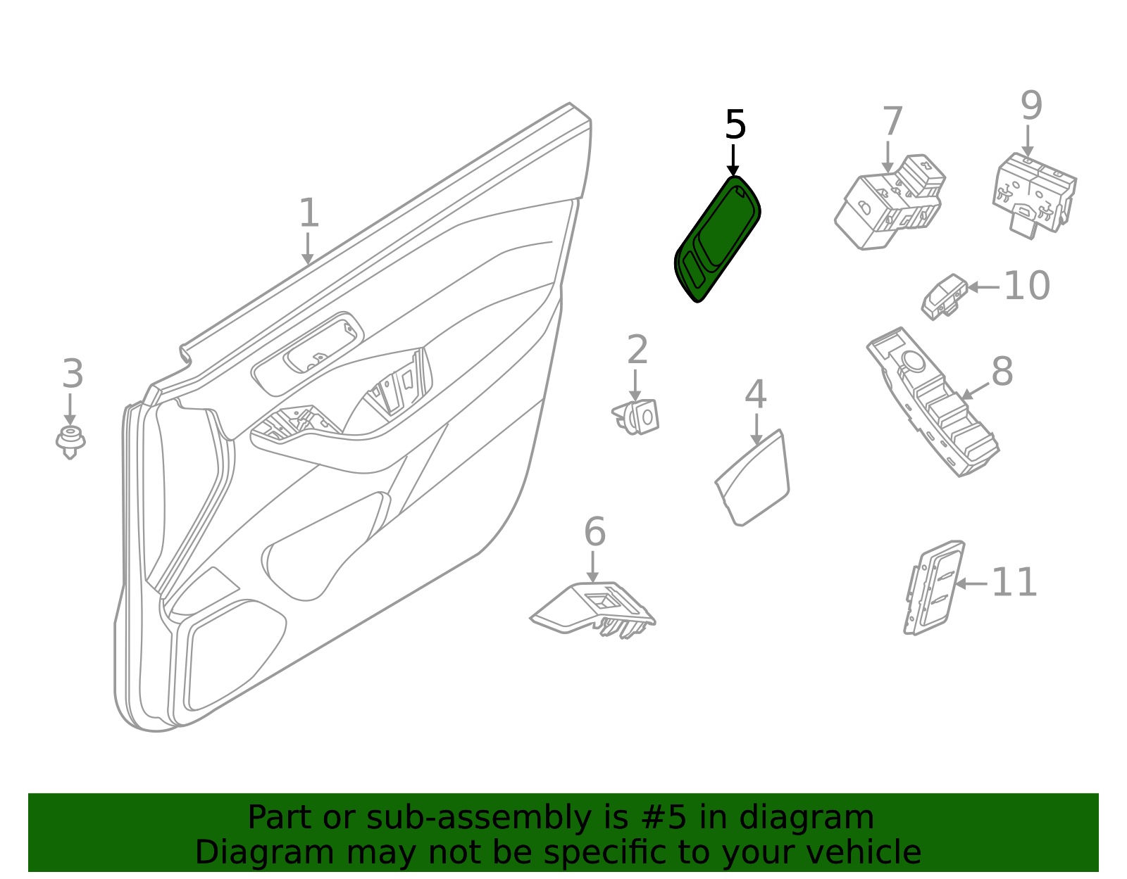 2021-2022 Nissan Rogue Handle Bezel 80683-6RA0B | Burien Nissan Parts