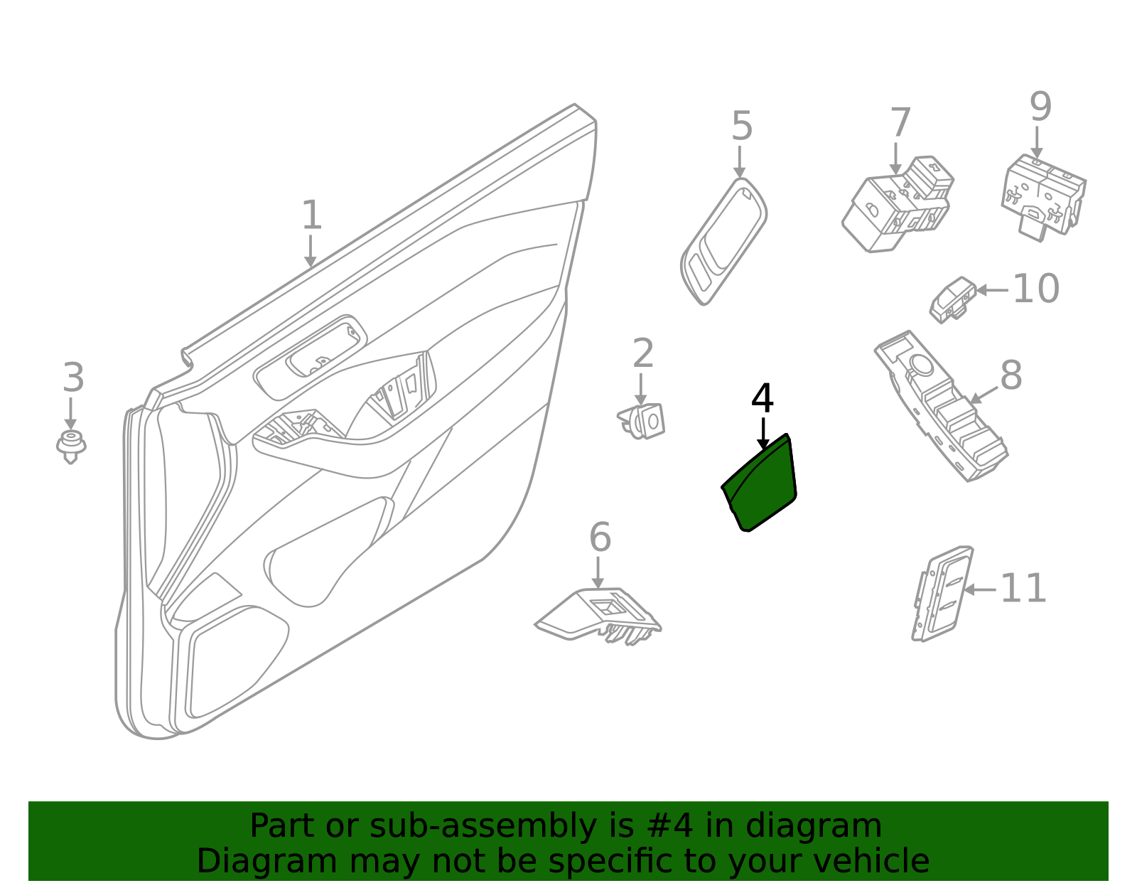 2021-2025 Nissan Rogue Handle Cover 80944-6RR0A | Temecula Nissan Parts