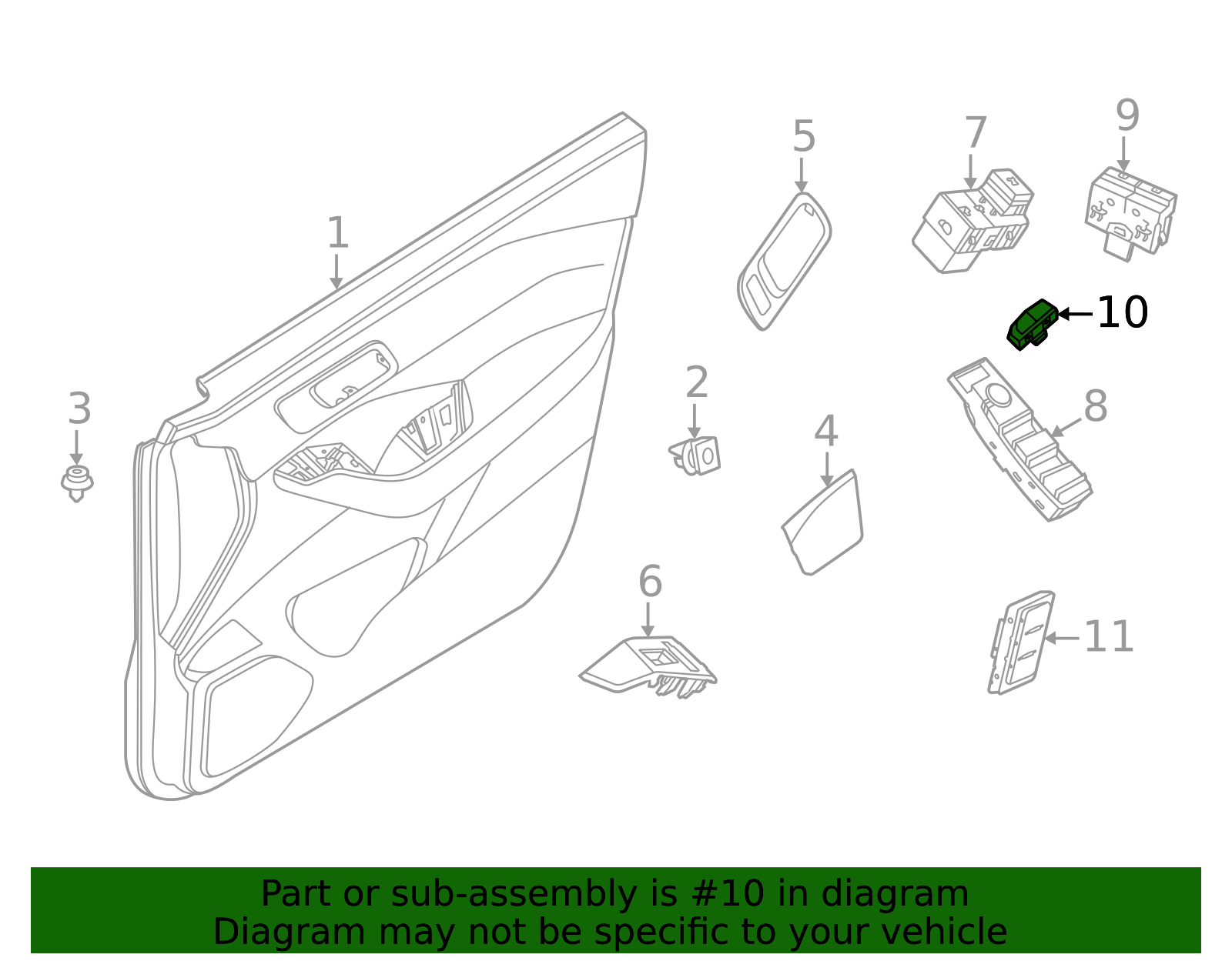 2021-2024 Nissan Lock Switch 25210-6RA0A | Nissan Parts Central