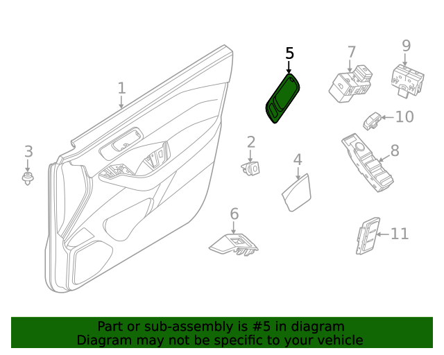 2021 Nissan Rogue Handle Bezel 80683-6RA0A | TascaParts.com