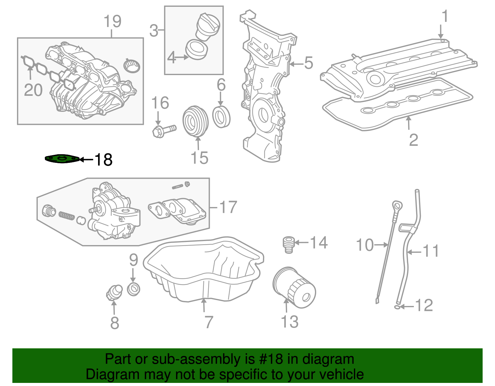 2001-2015 Toyota Oil Pump Gasket 15193-0H010 | Toyota Parts Center