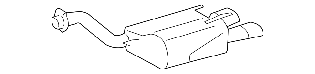 208-490-14-01 - Exhaust Muffler 2001-2002 Mercedes-Benz CLK 55 AMG ...