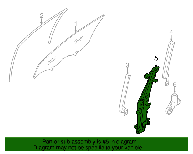 80721-4BA1A - Window Regulator 2014-2020 Nissan Rogue | Nissan Parts ...