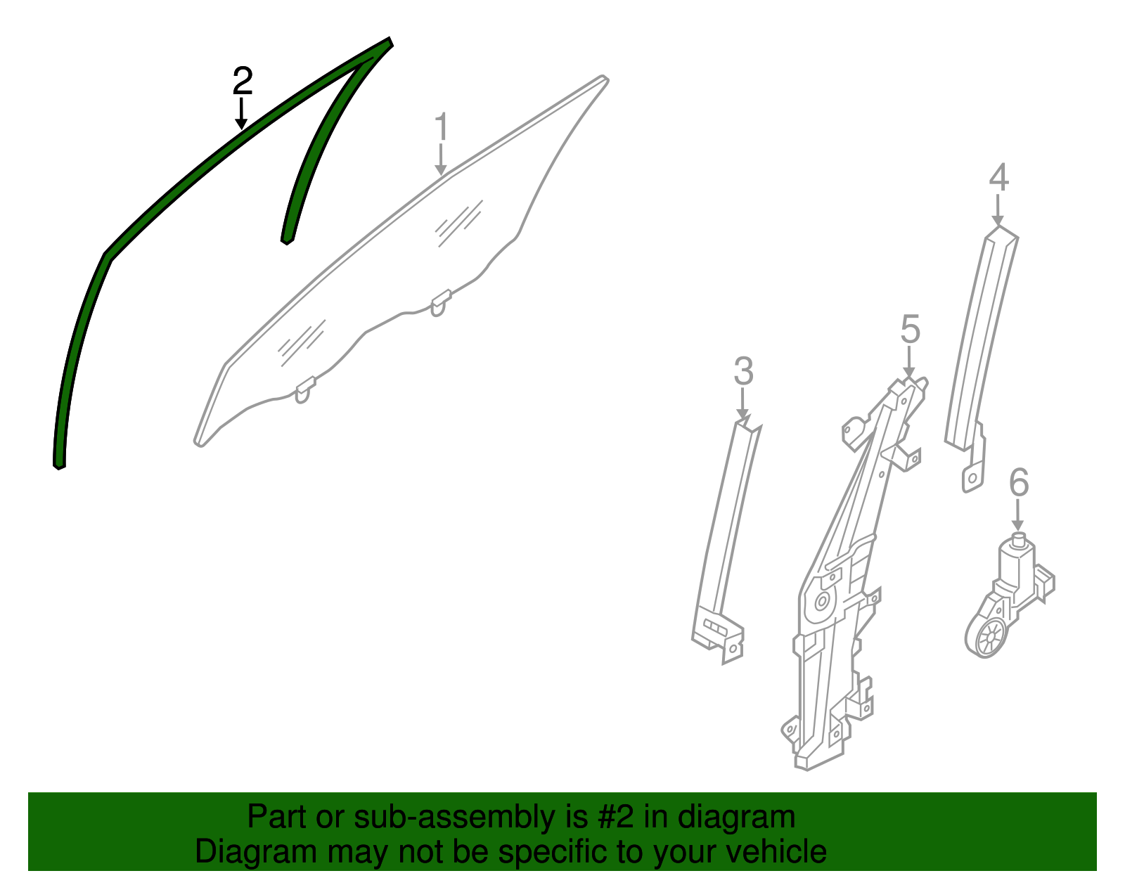 80331-5HJ0A - High-Quality Window Channel for 2017-2018 Nissan Rogue ...