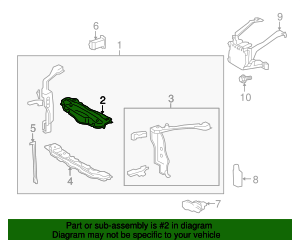 2007-2017 Lexus Radiator Support Tie Bar 53216-50060 | AutoNationParts.com
