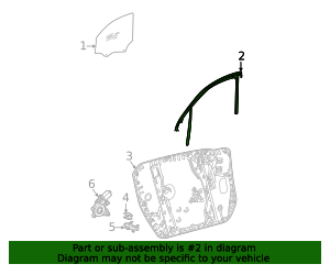 167-725-25-00 - Window Channel 2021-2024 Mercedes-Benz ...