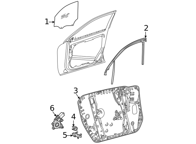 167-725-25-00 - Window Channel 2021-2024 Mercedes-Benz ...