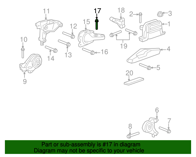 2010-2021 GM Multi-Purpose Bolt 11570514 GM | GMPartsDirect.com