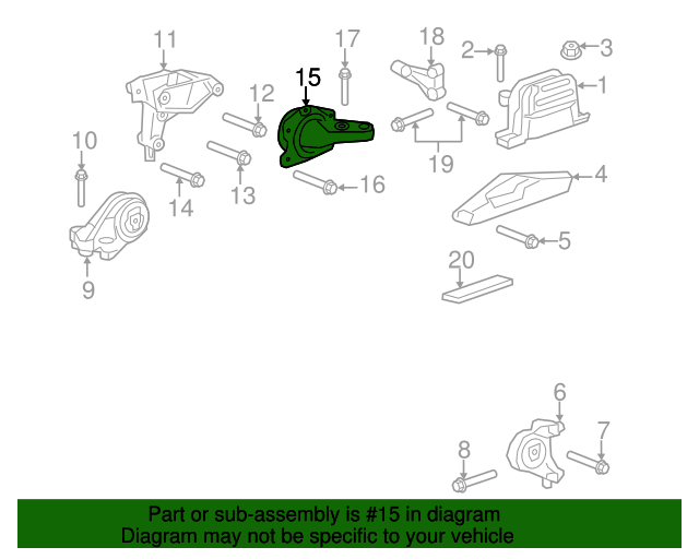 20839835 GM Transmission Mount | GM Parts Store