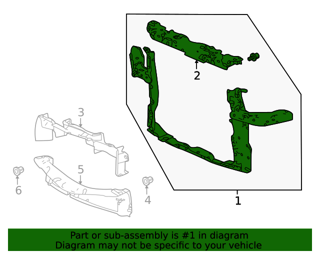 60400-TYA-A00 - Radiator Support 2022-2024 Acura MDX | My Acura Parts