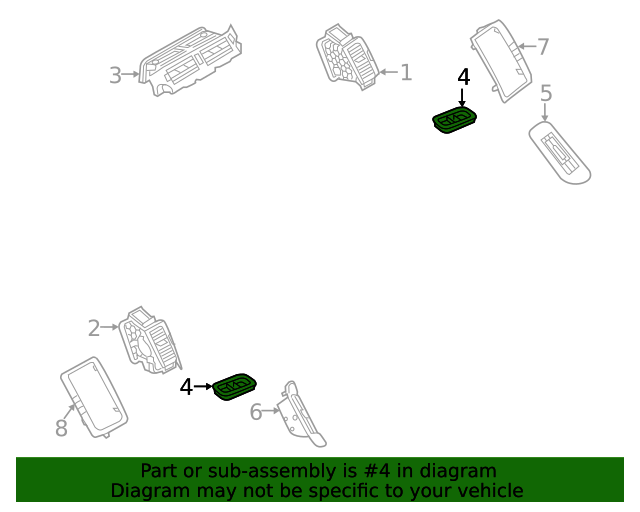 2017-2023 Land Rover Discovery Dashboard Air Vent LR085680 ...