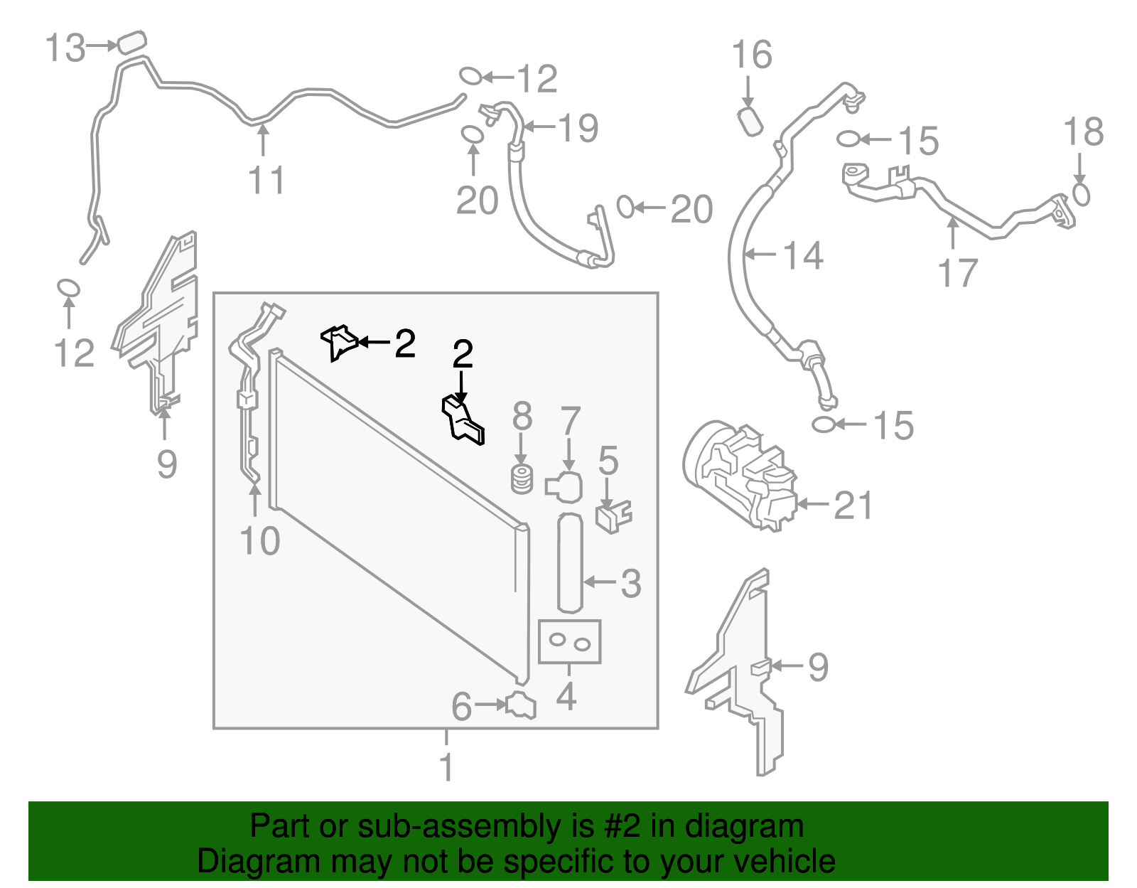 2013-2023 Nissan Condenser Assembly Upper Bracket 92114-3TA0A | Team ...