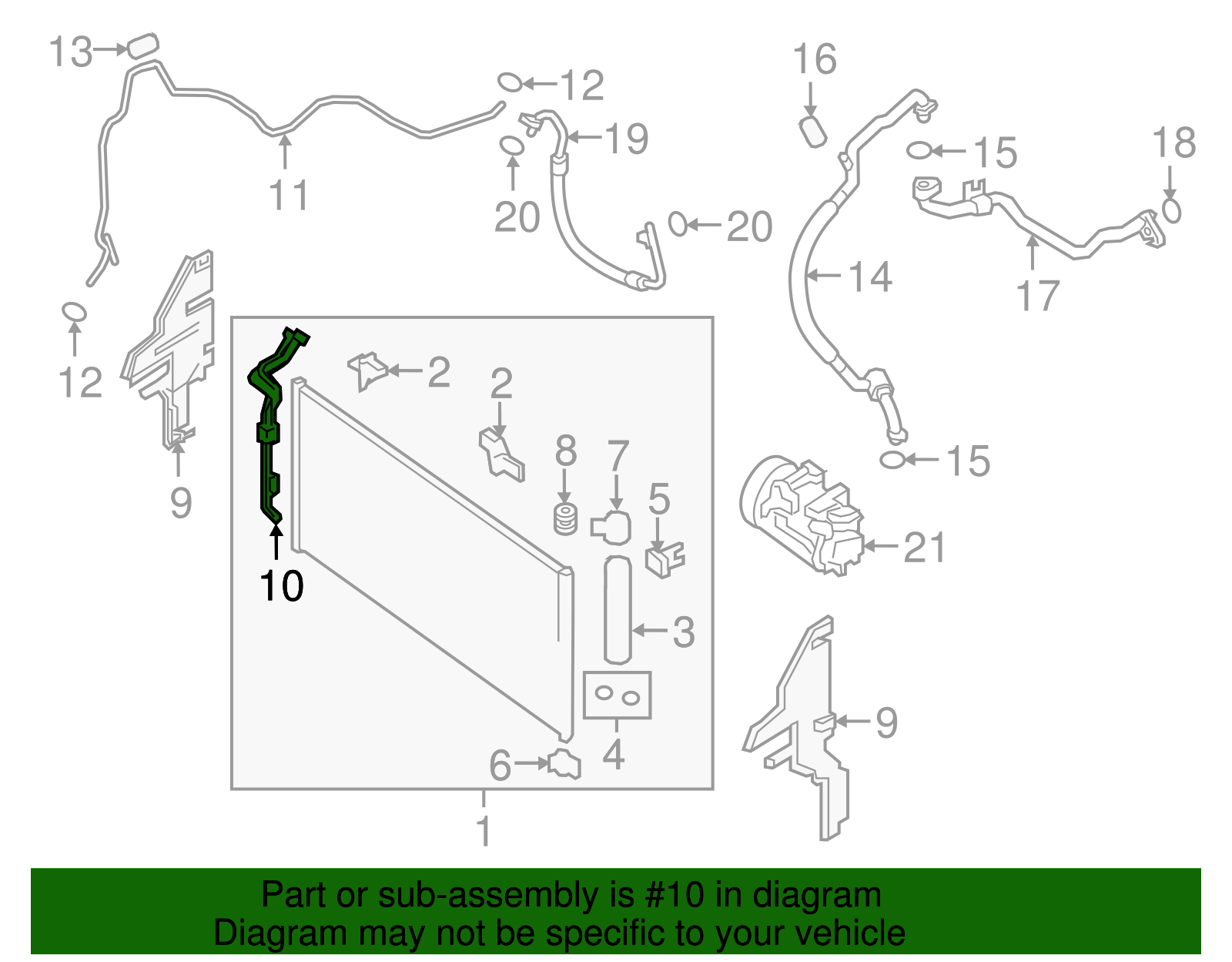 2013-2022 Nissan AC Tube 92446-3TA0A | Nissan Parts Central