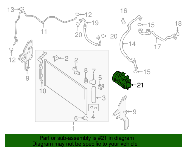 2021 Nissan Compressor Assembly 92600-9UA0A | Nissan Parts Plus