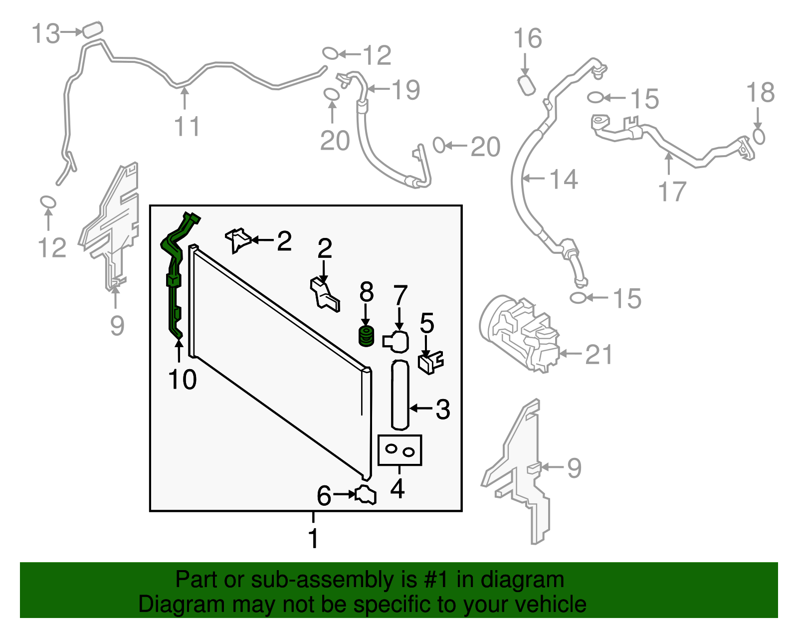 2007-2023 Nissan Condenser Assembly 92100-3TA3B | OEM Parts Online
