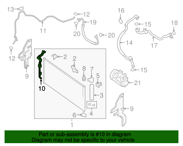 92446-3TA0A - AC Tube - 2013-2022 Nissan | Nissan OEM Parts Direct