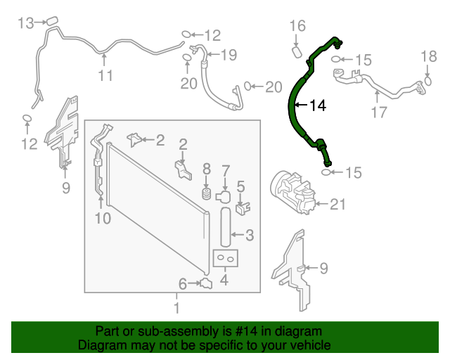 2016-2020 Nissan Maxima Suction Hose 92480-4RA1A | TascaParts.com