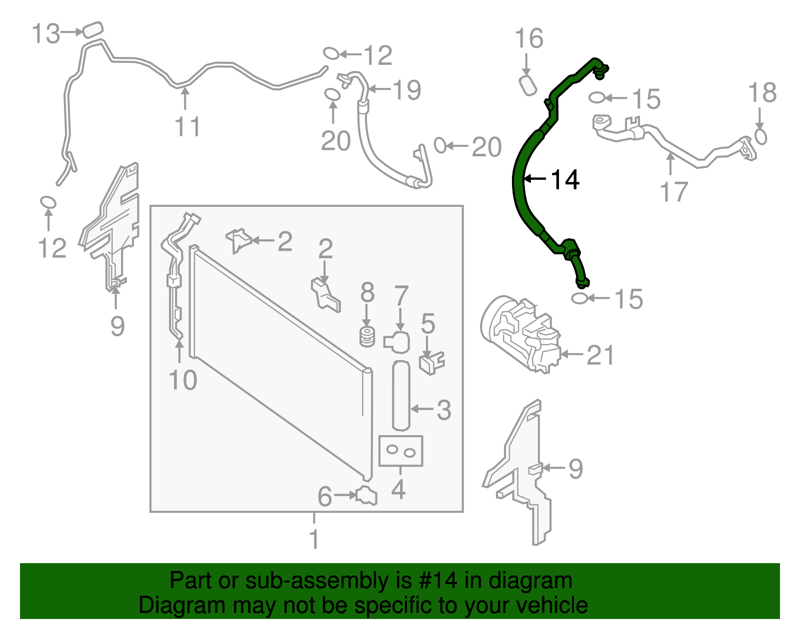 2021-2023 Nissan Maxima Suction Hose 92480-9DL0A | Nissan RVA